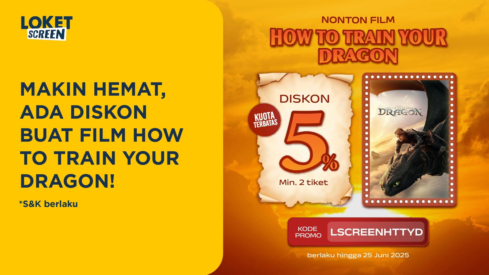 Makin Hemat, Ada Diskon buat Film How To Train Your Dragon!