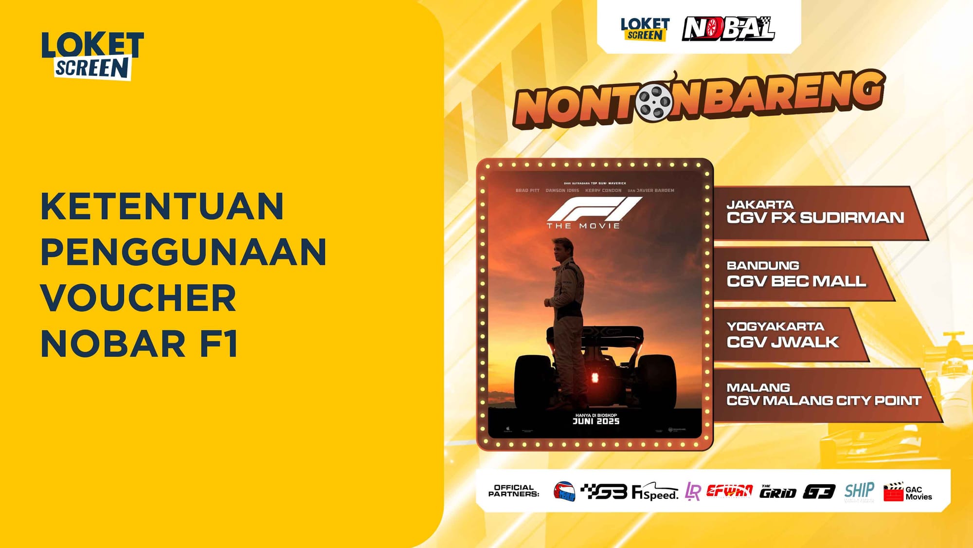 Ketentuan Penggunaan Voucher Nobar F1