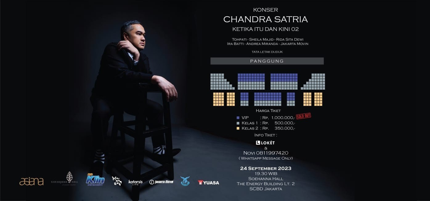 Tiket Konser Chandra Satria : Ketika itu dan Kini 02 | Beli Online di ...