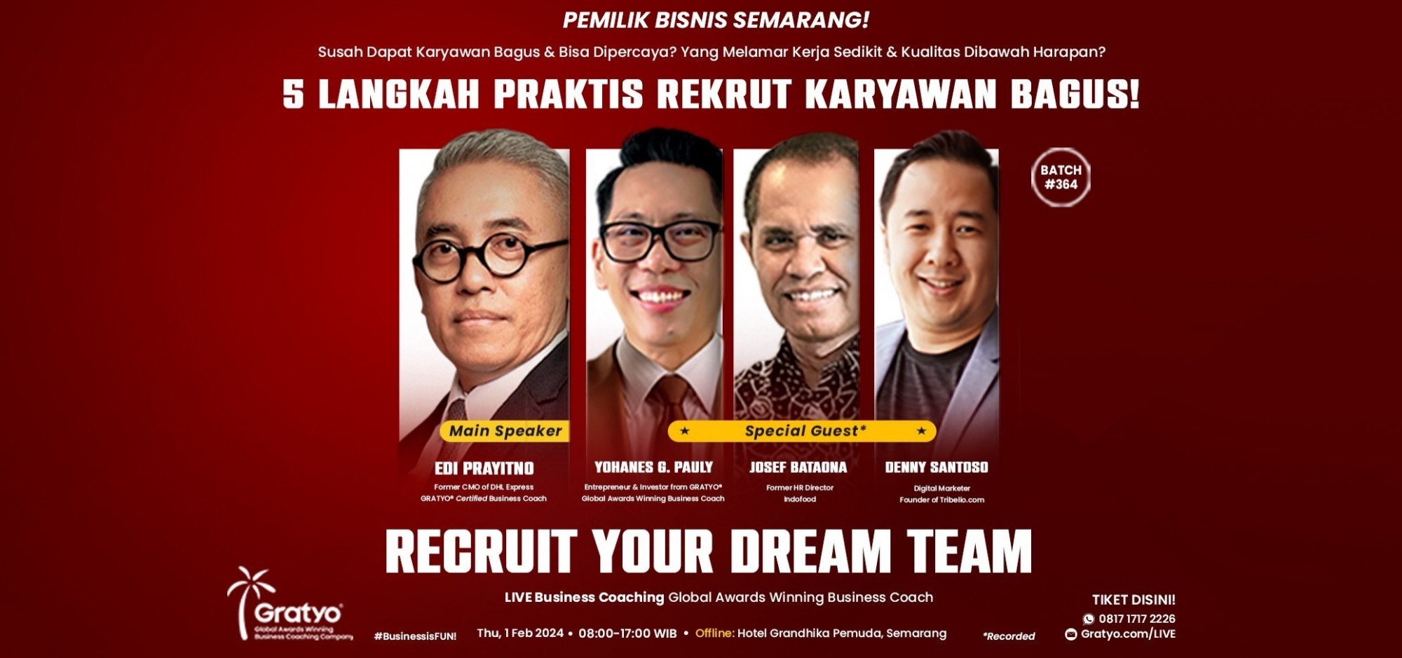 Tiket Semarang - 5 Langkah Praktis Rekrut Karyawan Bagus by GRATYO ...
