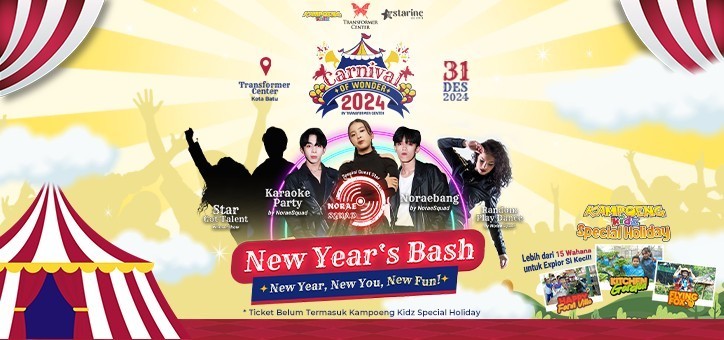 Beli Tiket New Year's Bash - Transformer Center (Batu)