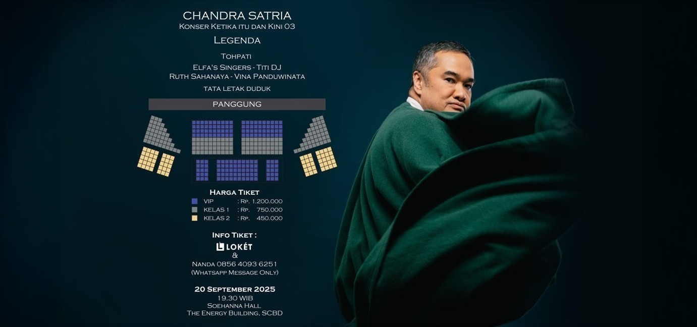 Tiket Konser Chandra Satria : Ketika itu dan Kini 03 | Beli Online di ...