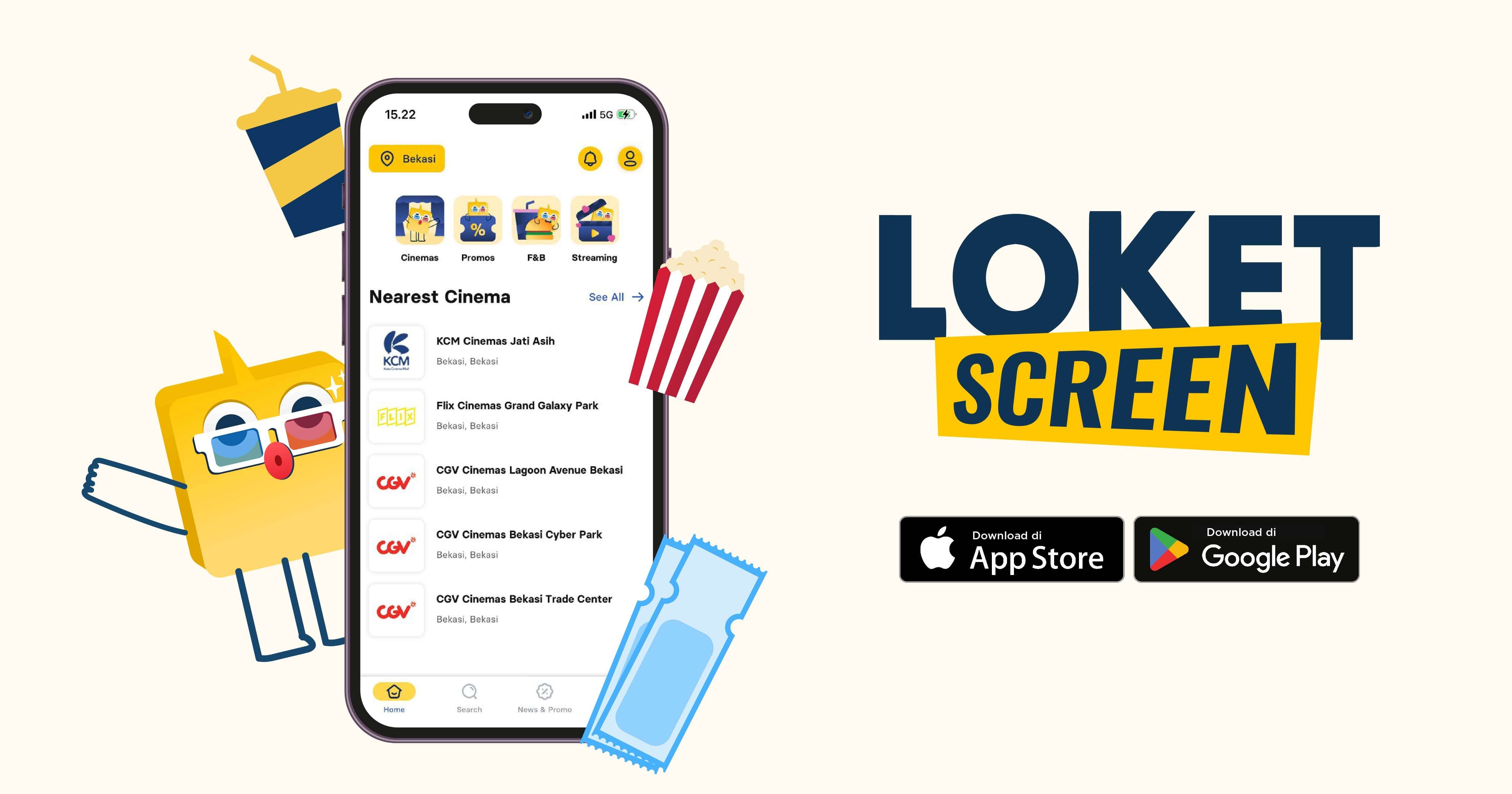 LOKÉT Screen: Beli Tiket Bioskop Online Tanpa Antre